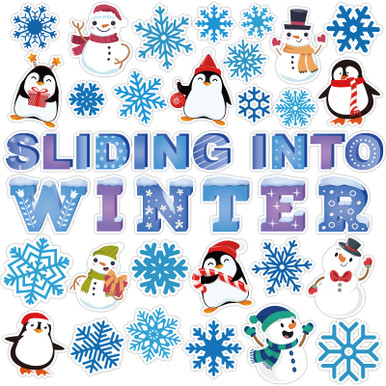Winter Bulletin Board Decorations Winter Wonderland Paper Cutouts for ...