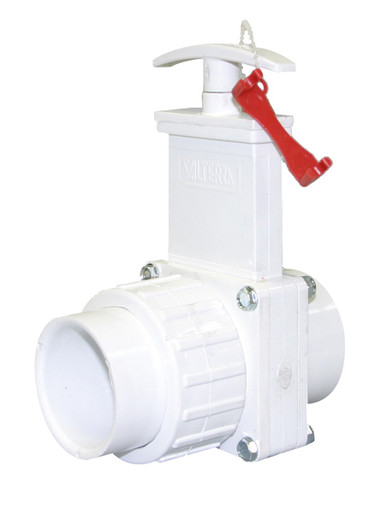 Valterra 6114X PVC Gate Valve, White, 1-1/2" Slip x Union w/Gate Keeper ...