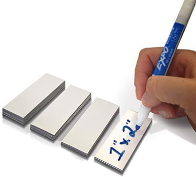 Dry Erase Magnetic Labels, Reusable 1" x 2" Dry & Wet Erase Magnetic ...