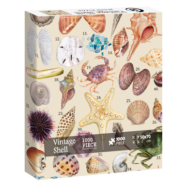 Vintage Seashell Puzzles for Adults 1000 Pieces, Beach Ocean Puzzle of ...