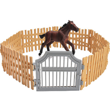 LC JoyCre 7PCS Horse Corral Fence Toy Accessories Panel Set Farm Corral ...