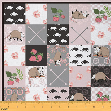 Opossum Fabric by The Yard Possums Gifts Upholstery Fabric for Chairs ...
