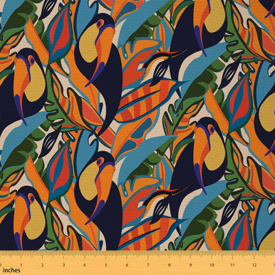 Feelyou Tropical Outdoor Fabric by The Yard, Exotic Tropical Leaf ...