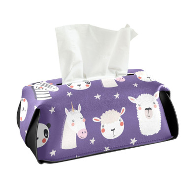 CaTaKu Cute Animals Stars Violet Tissue Box Holder,Tissue Box Cover ...