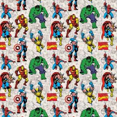 Marvel Comic Heroes Superimposed Characters Premium Quality 100% Cotton ...