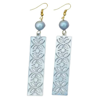 Polynesian Beauty Samoan Samoa Hawaii Colored Elei Dangle Earrings ...