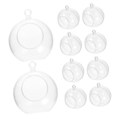 VILLCASE 10pcs Christmas Decoration Ball Clear Fillable Ornaments ...