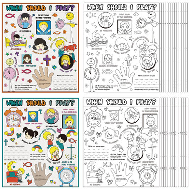 Yeaqee 30 Set Religious Coloring Posters for Kids 17 x 20 Inch When ...
