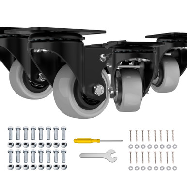 2" Wheel Casters,Set of 4 Heavy-Duty Industrial Caster Wheels with ...