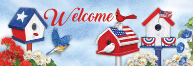 PATRIOTIC BIRDHOUSE - Signature Sign, 5 inch x 15 inch PVC sign ...
