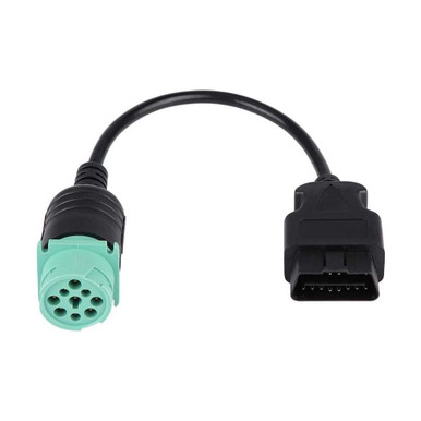 OBD 9 Pin to 16 Pin Truck Diagnostic Scanner Cable Adapter OBD2 Male to ...