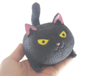 1 BLACK Angry Cat Soft Fluff Doh - Filled Squeeze Stress Balls ...