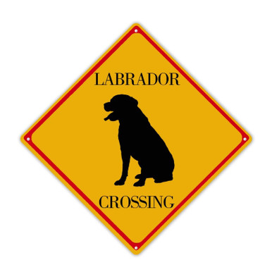 Labrador Crossing Sign,Labrador Xing Sign,Black on Orange,Dog Caution ...