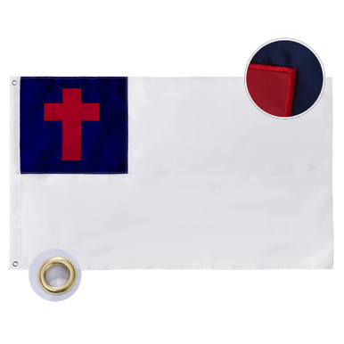Bradford Christian Flag 3x5 ft Outdoor Made in USA, Embroidered ...