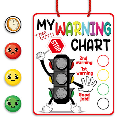 Yeaqee 12 Pcs Behavior Chart for Kids at Home Traffic Light Reward ...
