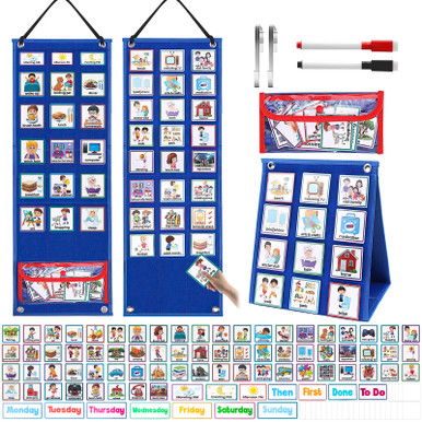 Visual Schedule for Kids with Autism, 107 Cards Double-Sided Toddler ...