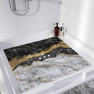 LNOND Shower Mat Non Slip, 21x 21 Inch Square Stand Up Shower Stall Mat ...
