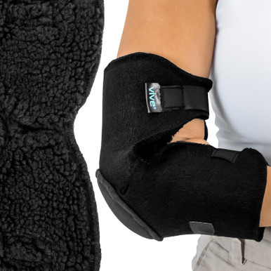 Vive Faux Sheepskin Elbow Pads (2 Pack) Elbow Protectors for Elderly ...