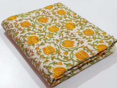 Traditional Jaipur Printed Cotton Fabric by The Yard, Indian Print ...