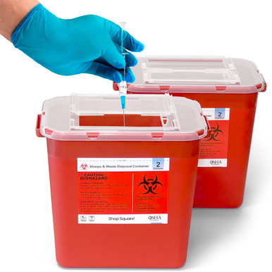 Sharps Container 2 Gallon, Sharps Containers for Home Use, Needle ...