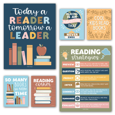 Hadley Designs 6 Colorful Reading Posters For Classroom Library ...