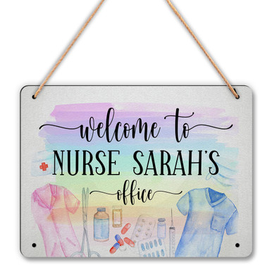 Nurse Office Metal Sign Personalized School Nurse Name Sign Door Sign ...