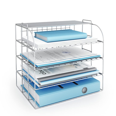 Mindspace 4-Tier Horizontal File Organizer | Student Desk Organizer ...