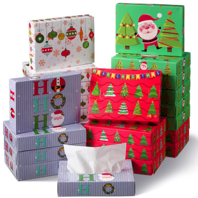 Yinder 24 Packs 960 Sheets Facial Tissues Christmas Car Tissue ...
