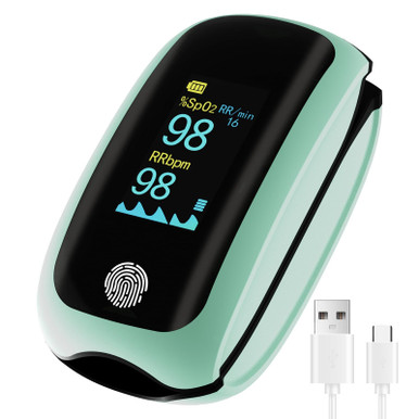 Pulse Oximeter Rechargeable, Pulse Ooximeter with Respiratory ...