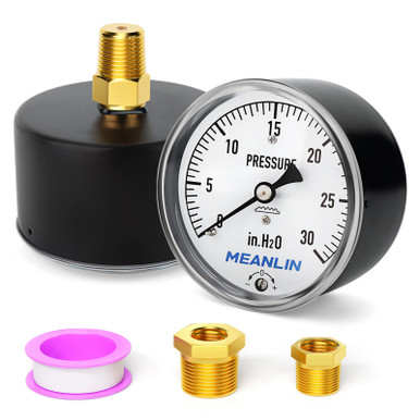 MEANLIN MEASURE 0-30 in H2O Diaphragm Type Capsule Low Pressure Gauge 1 ...