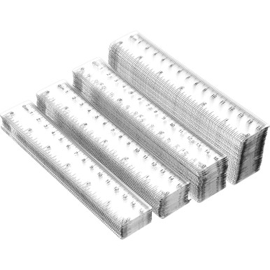 6 Inch Rulers Bulk Clear Plastic Flexible Rulers with Inches and ...