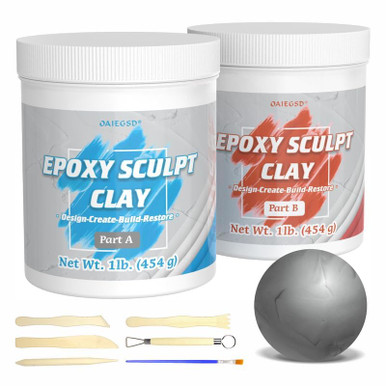 Natural Epoxy Sculpt Clay, 2 Pound Self-Hardening AB Epoxy Sculpt Clay ...
