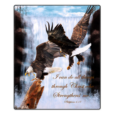 Lacabin Eagles with Bible Verse Blanket with Inspirational Thoughts and ...