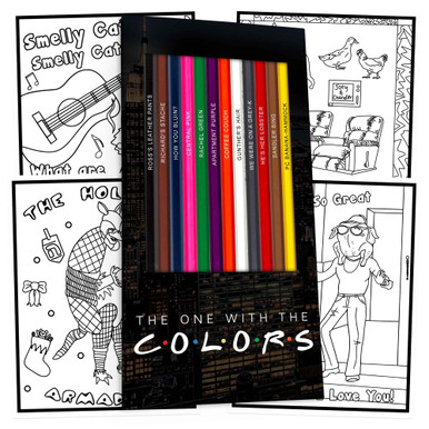 "The One with the Colors" Colored Pencil Set & Coloring Pages for Fans ...