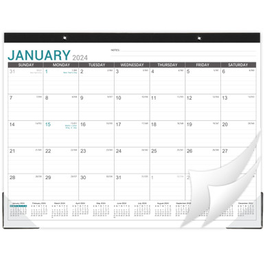 2024 Desk Calendar - Desk Calendar 2024, Jan. 2024 - Dec. 2024, 22"x17 ...