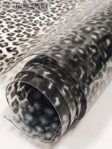 Fabric Empire Transparent Leopard Animal Print Plastic Vinyl Upholstery ...