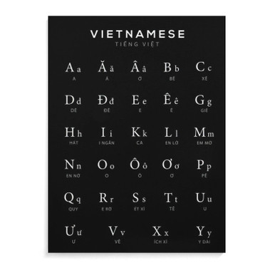 ZHJLUT Posters Vietnamese Alphabet Chart Poster Vietnamese Language ...