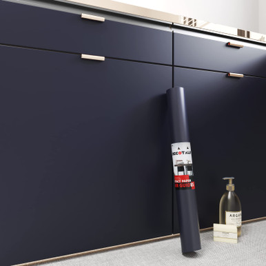 Decotalk Dark Blue Peel and Stick Wallpaper 17"X200" Dark Blue Contact ...