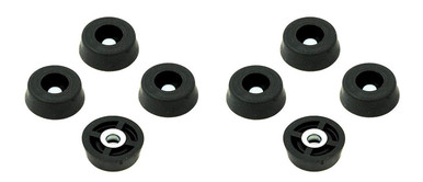 8 Small Round Rubber Feet Bumpers - .250 H X .671 D - Made in USA USA ...