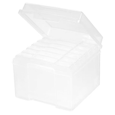 LokweeTal Photo Storage Boxes 8x8x6 Inch Clear Photo Box with 6 Inner ...