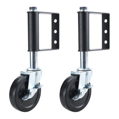2 Pack 4" Spring Loaded Gate Caster with Brake, 220 lbs Heavy Duty ...