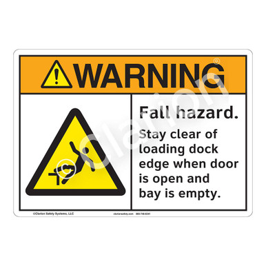 Warning Fall Hazard Sign (F1215-)|Weather Tuff Aluminum 10" X 7" with ...
