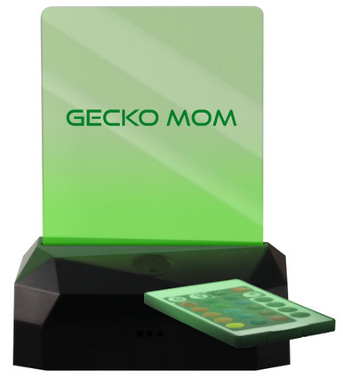 Gecko Mom - LED Rechargeable USB Edge Lit Sign - Warehousesoverstock