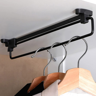 JMYSD Retractable Closet Pull Out Rod,Sliding Wardrobe Closet Valet Rod ...