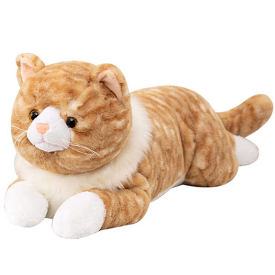 Cat Weighted Stuffed Animals, 5.3 lbs Weighted Cat Plush Toy Realistic ...