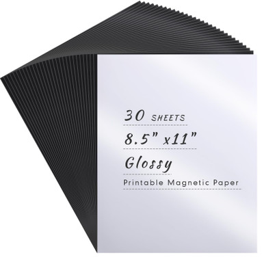Harloon 30 Sheets 8.5 x 11 Inch Magnet Sheets White Magnetic Paper ...