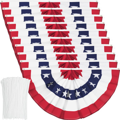 USA Pleated Fan Flag American US Bunting Flag Patriotic Half Fan Banner ...