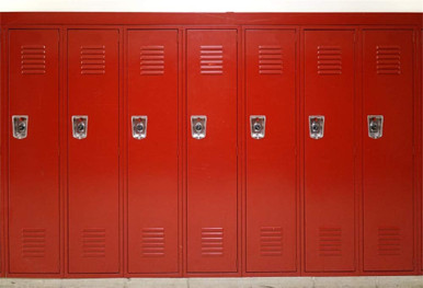 AOFOTO 10x7ft Gym Red Metal Lockers Backdrop Vinyl High School Safety ...