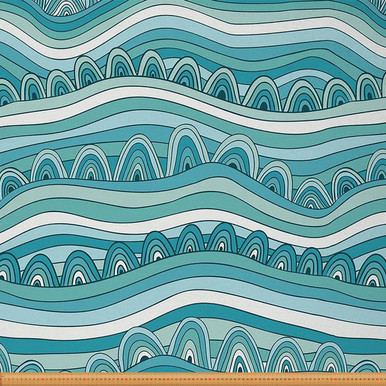 Ocean Waves Fabric by The Yard, Nautical Upholstery Fabric, Marine ...