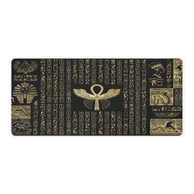 Vintage Egypt Waterproof Gaming Mouse Pad Abstract Egyptian Ancient ...